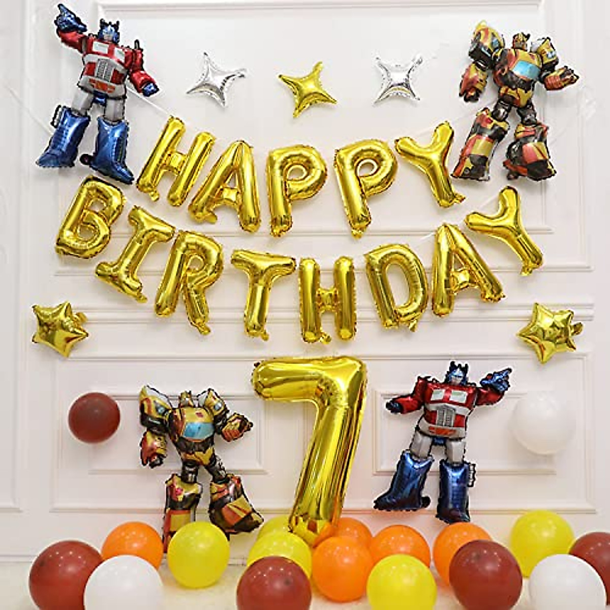 12 pcs Transformers Birthday party balloon，54*73 centimeter Transformers aluminum foil balloon，Used for baby shower, gender reveal party decoration.