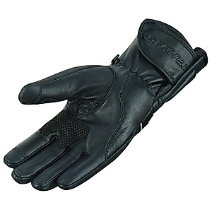 Goatskin Leather Motorcycle, Biker, Riding, Cruising, Motorbike Reinforced Palm Gloves (Medium)