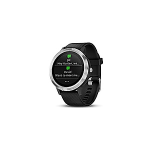 Garmin Vivoactive 3 GPS Smartwatch with Built-in Sports Apps - Black/Silver (Renewed)