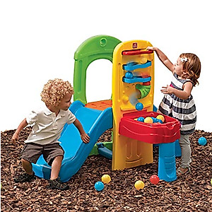 Step2 Play Ball Fun Toddler Climber – Indoor and Outdoor Playset with Kids Slide, 10 Play Balls, and Ball Drop Maze – Colorful Kids Climber