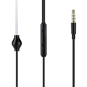 Ciglow in-Ear Headphones, 3.5mm Anti-Radiation Air Acoustic Tube Earpiece Earphone with Microphone for Mobile Phone, Tablet, MP3, MP4, etc.(Black)