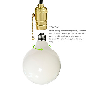 MRDENG Globe Light Bulbs 60 Watt Replacement for Decorative,E26 Dimmable Soft White Large G40(G125) 6Watt(60Watt Equivalent) LED Bulb,2700K(Warm) Pack of 1