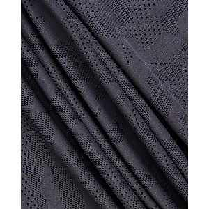 Spyder Men's Active Shirt - Camo Long Sleeve Performance Workout Training Shirt - Lightweight Workout Shirt for Men (S-XL), Size Large, Burnt Charcoal