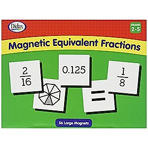 Didax Educational Resources Magnetic Equivalent Fractions, White