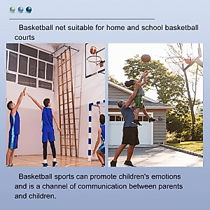 Basketball Net Outdoor, Upgrade Heavy Duty Basketball Net Replacement - Professional All-Weather Anti Whip, Fits Standard Indoor or Outdoor Standard Rim - 12 Loops (White)