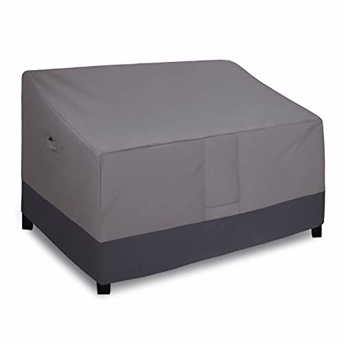 Easy-Going Waterproof Outdoor Couch Cover, Heavy Duty 3-Seater Patio Sofa Cover, Winchdproof Outdoor Furniture Cover with Air Vent (62Wx40Dx33H inch, Gray/Dark Gray)