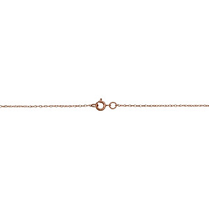 Kooljewelry Solid 10k Rose Gold Dainty Rope Chain Necklace (0.7 mm, 18 inch)
