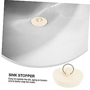 HOLIDYOYO 6pcs Rubber Sink Stopper Kitchen Sink Plug Sealing Sink Stopper Bathroom Drain Plug Drain Plug with Bathtub Drain Kitchen Sink Stopper Bathtub Stoppers Tub Drain Parts White