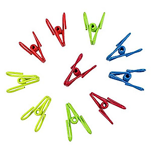 Xiaoyu 2 Inch Muti-Purpose Clothesline Clips Steel Wire Cord Clips Pins Utility Clips for Home/Office, Pack of 50
