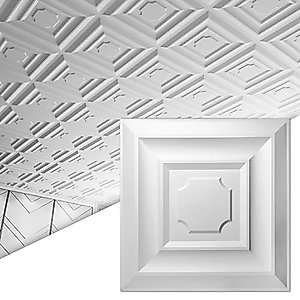 Art3d Drop Ceiling Tiles 24x24, Pack of 12pcs in White