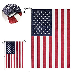 Homissor American Garden Flags 12.5 X 18.5 Inch- US USA Double Sided Small American Flag for Yard Banner Patriotic Outdoor Lawn Decoration(American Garden Flag)