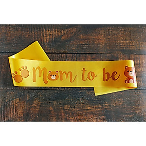 HAPPYLAND Sash for Baby showers Yellow Tinplates Badge Mommy to Be and Daddy to Be Baby Shower Tinplate Badge Pin Baby Shower Party Gender Reveals Baby Shower Decoration Baby Shower Button New Dad