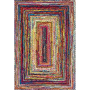 nuLOOM Tammara Bohemian Hand Braided Area Rug, 4x6, Multi