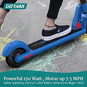 Gotrax GKS Electric Scooter, Kick-Start Boost and Gravity Sensor Kids Electric Scooter, 6" Wheels UL Certificated E Scooter for Kids Age of 6-12 (Blue)