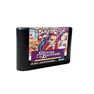 Royal Retro Shining in the Darkness - EUR Label Flashkit MD Electroless Gold PCB Card for Sega Genesis Megadrive Video Game Console (PAL Battery save)