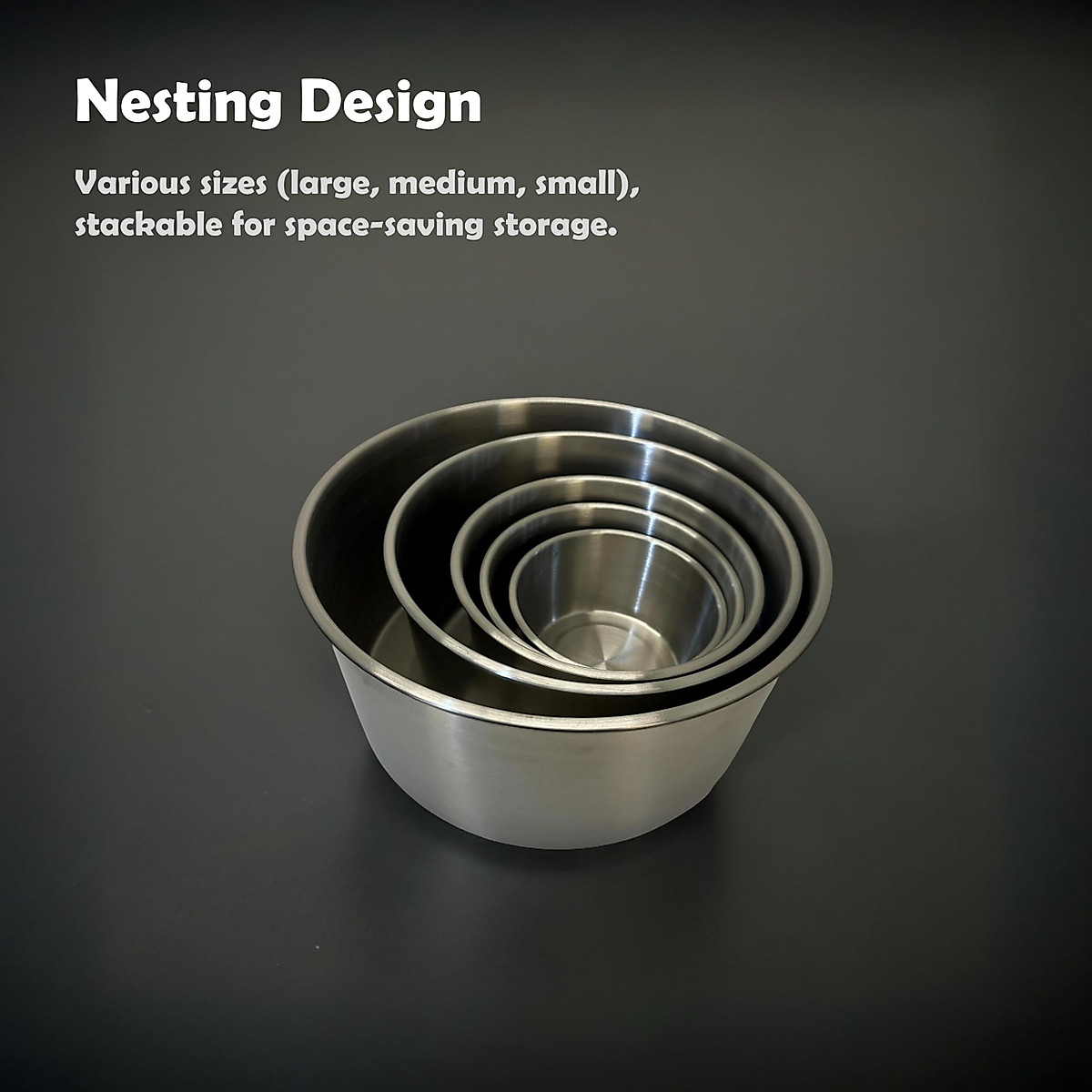 EleganceEssentials Stainless steel food storage containers leak proof & airtight lids for Kitchen,stainless steel bowl,meal prep lunch box,freezer and microwave safe (5-piece)