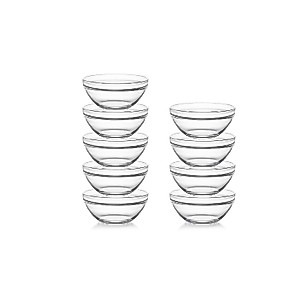 Sweejar 3 inch Small Glass Dipping Bowls set, 3 oz Dipping Sauce Bowls/Dishes, Mini Sauce Bowls for Ketchup, Soy, BBQ, Sushi, Party, 9 pack