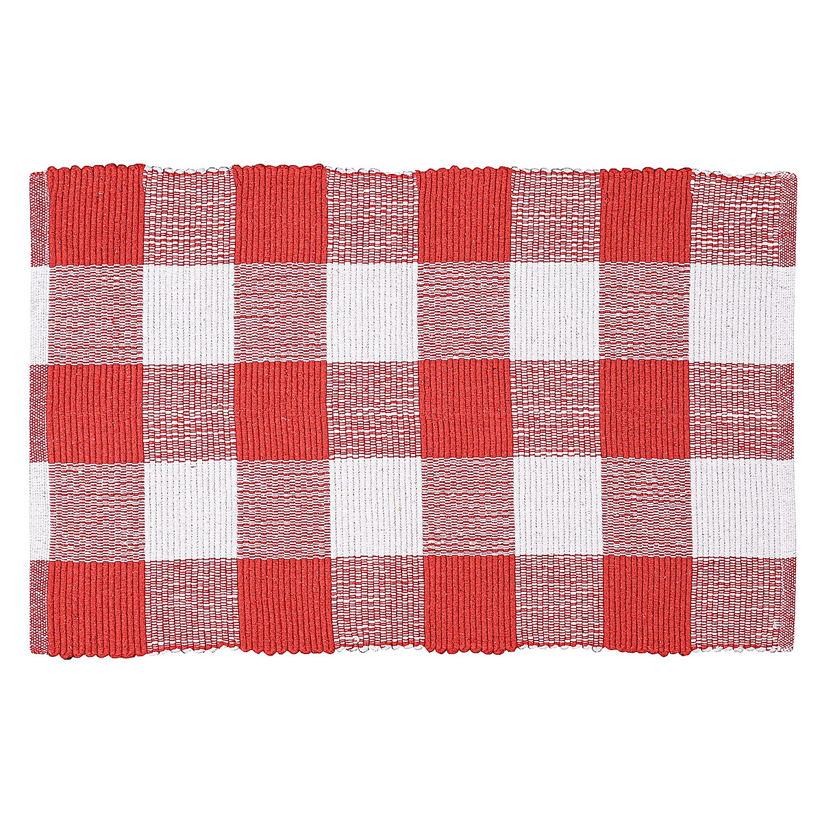 Buffalo Plaid Rugs for Living Room 24x36 inch-Orange White, Kitchen Rugs,Entry Way Rugs, Door Rugs, Area Rugs,Farmhouse Bath Room Rugs,Buffalo Check Rugs,Woven Rag Rugs,2x3 Rugs,Revirsible Rugs Cotton