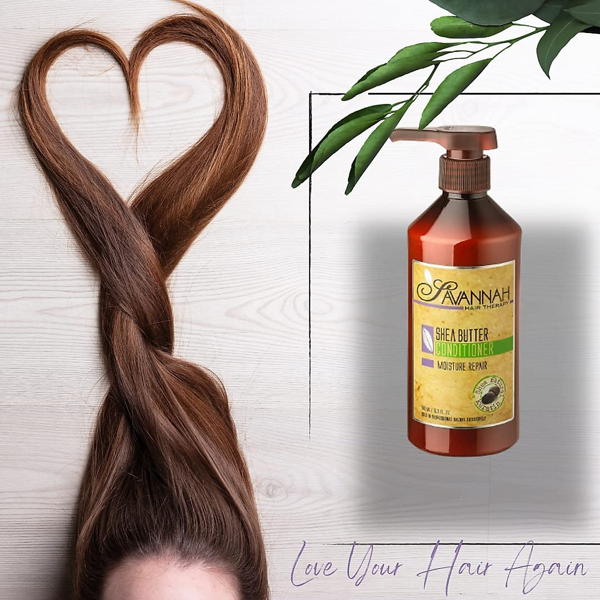 Savannah Hair Therapy Bundle - Just Curly Shampoo (16.9 oz) + Conditioner (16.9 oz) Shea Butter, Cotton and Silk Protein and Vitamin B6 - For Dry, Curly and Damaged Hair