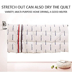 TYXTYX Wall Mounted Folding Clothes Hanger Space-Saver, Indoor/Outdoor Adjustable Clothes Drying Rack, Retractable Dry Coat Hanger for Laundry Room, Storage Organiser Instant Closet