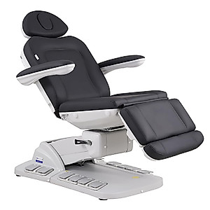 SPA SOURCE | PEDALI | Swivel 4 Motor Facial Bed | Medical Grade | Electric Powered Exam Table | Facial Chair | Exam Chair Table | Hydraulic Treatment Chair | Equipment 2246EB | Rotation | (Black)