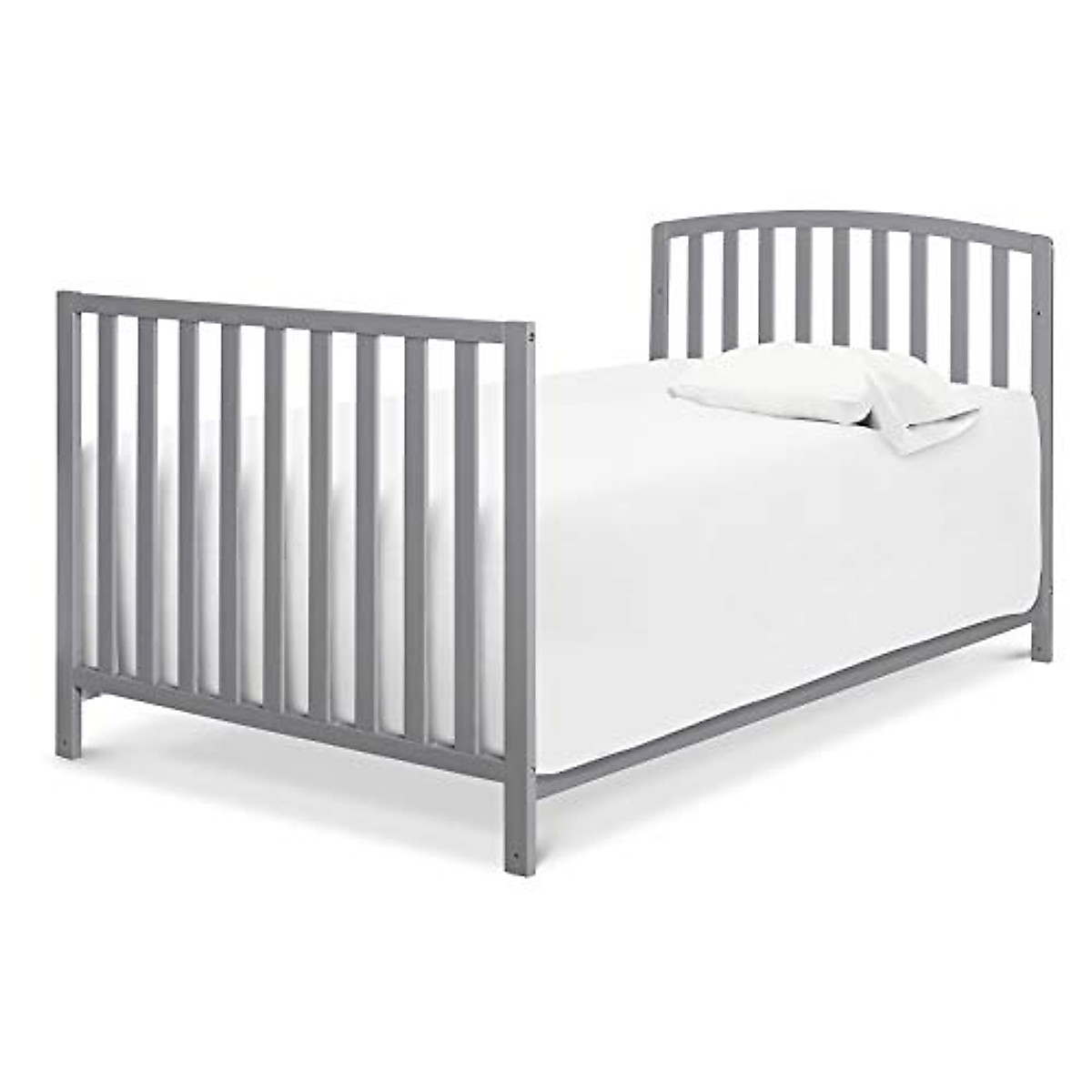 DaVinci Dylan Folding Portable 3-in-1 Convertible Mini Crib and Twin Bed in Grey, Greenguard Gold Certified