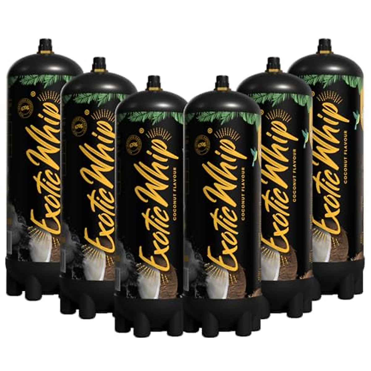 Exotic Whip Coconut Flavored Cream Chargers - 640G Disposable Nitrous Oxide Tank for Whipped Cream Dispenser - imported European Quality Whipped Cream Canister