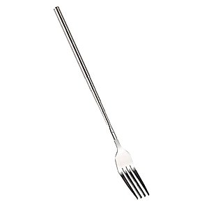 BBQ Telescopic Extendable Dinner Fork Fruit Dessert Long Handle Fork Cutlery-Extends for Barbecue Toasting Dinner Fruit Dessert 8.7 to 25.4 inch