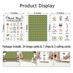 Ziyouza Greenery Bridal Bingo - Bridal Shower Games, 24 Players Bingo Games for Wedding Party, Engagement Bachelorette Tea Party, Greenery Bridal Shower Party Bingo Game -01