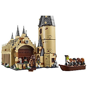 LEGO Harry Potter Hogwarts Great Hall 75954 Building Kit and Magic Castle Toy, Fantasy Creatures, Hermione Granger, Draco Malfoy and Hagrid (878 Pieces)