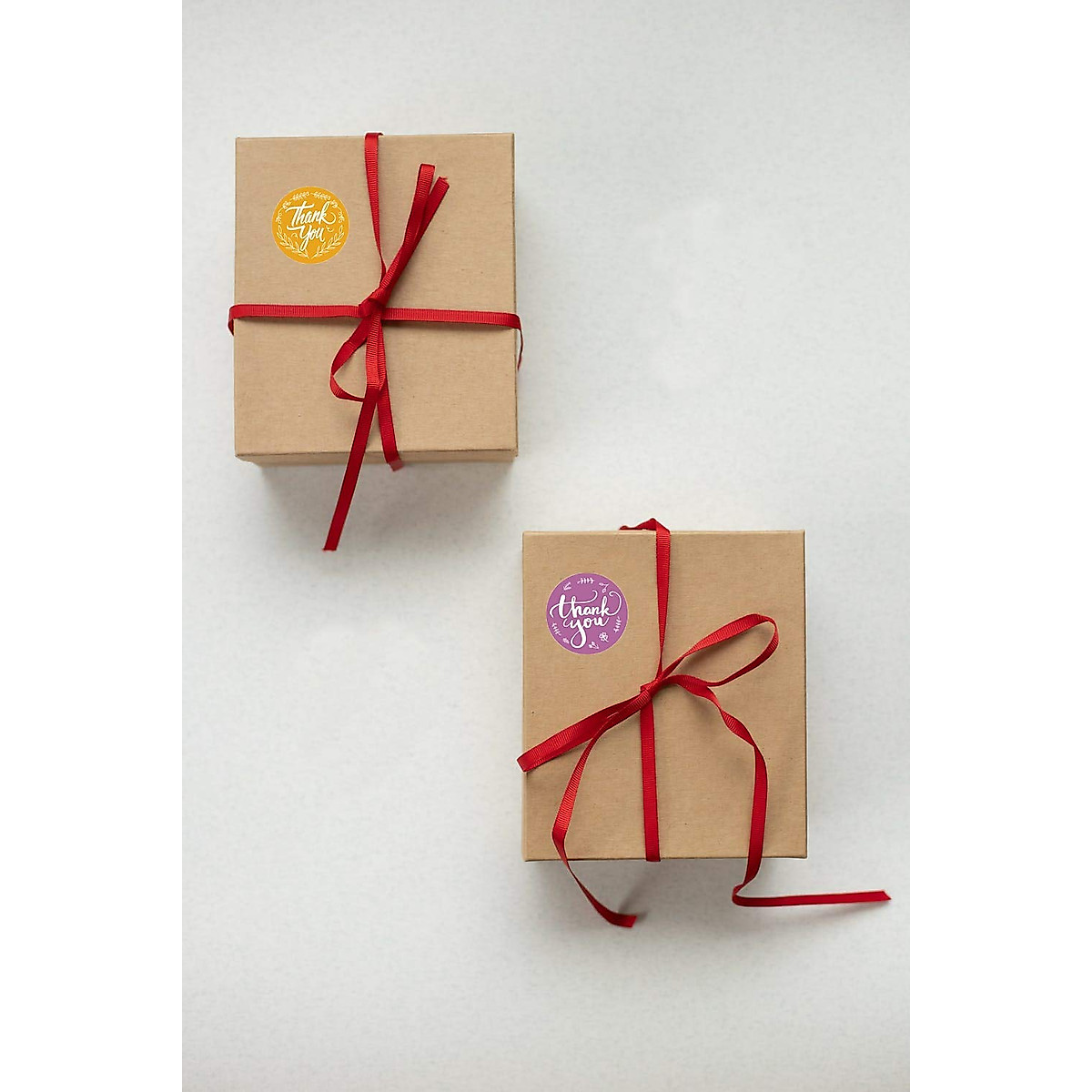 PMCDS2G Thank You Stickers Roll 1" Flower Wreath 9 Beautiful Styles 500 Units in One Roll for Gift Décor Sealing