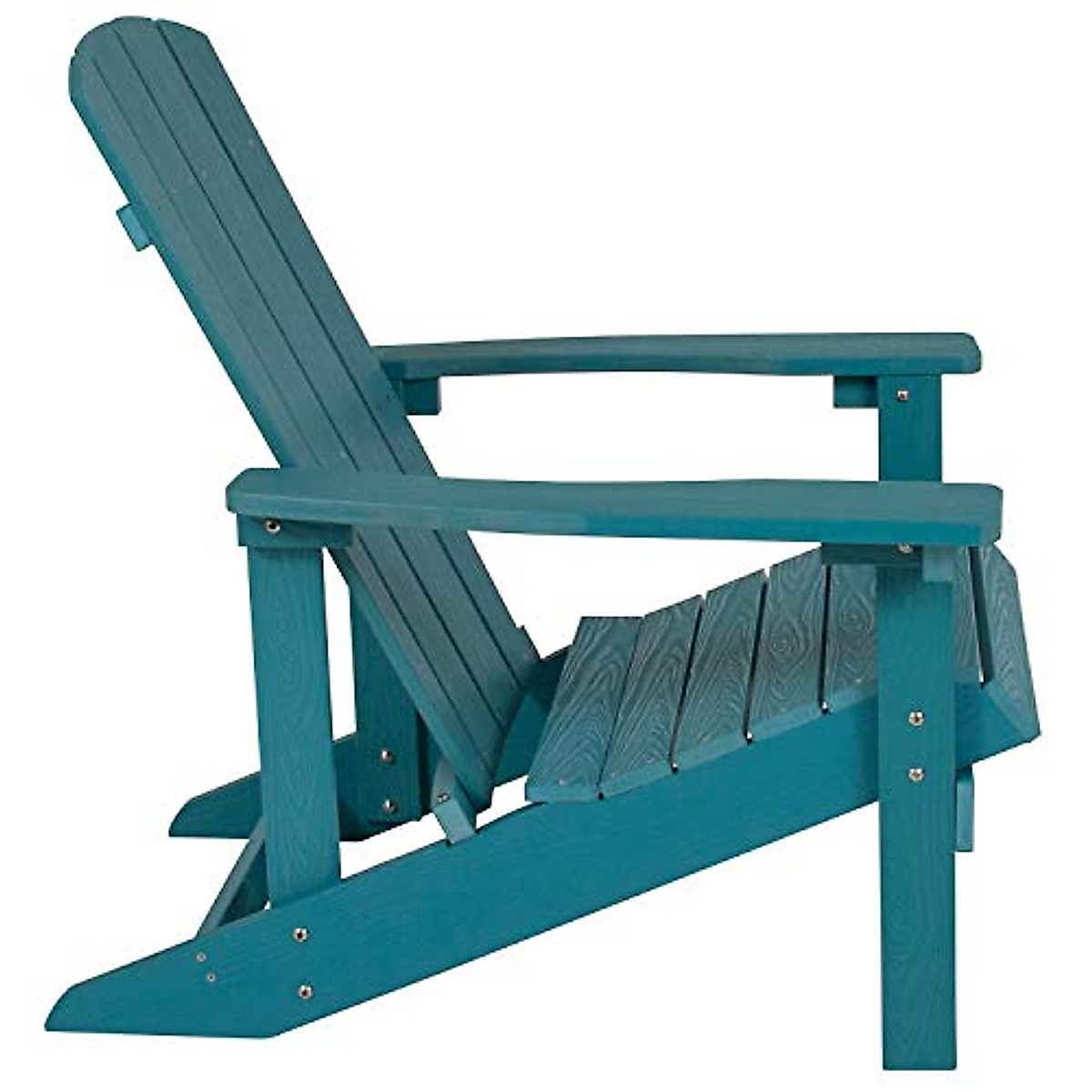 Flash Furniture Charlestown Commercial Grade Indoor/Outdoor Adirondack Chair, Weather Resistant Durable Poly Resin Deck and Patio Seating, Sea Foam