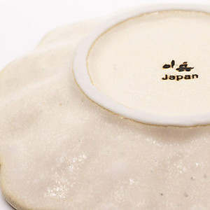 うつわ魯庵 Kaneko Kohei 555-0005 Mino Ware Plate, 5.5 inches (14 cm), Plate, White, Neriwa, Linker