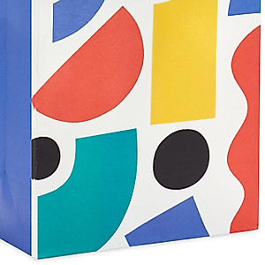 Hallmark Assorted Gift Bags (8 Bags: 3 Small 6", 3 Medium 9", 2 Large 13") Colorful Stripes, Triangles, Shapes