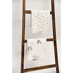 Brilliant Bambino - Baby Swaddle Blanket - 2 Pack | Boho Rainbows + Raindrops Set | Muslin Cotton Blend | Newborn Essentials | Boys & Girls Baby Stuff | Receiving Blanket | Rainbow Baby |