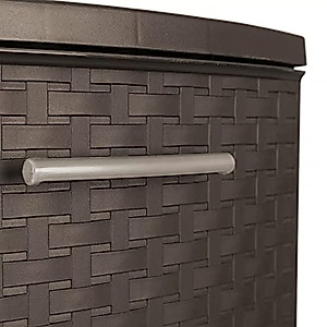 Sterilite 26226P02 4 Drawer Organizer Storage Tower with Medium Weave Drawer Fronts and Easy-Pull Handles, Espresso Brown (6 Pack)