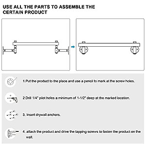 HouseAid Industrial Pipe Floating Shelves, Rustic Farmhouse Pipe Shelf for Living Room, Bedroom, Bathroom and Kitchen, Wall Mounted, Matte Black (2 Pack)