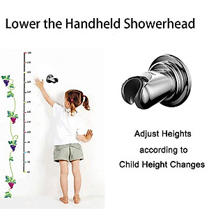 BOPai Vacuum Suction Cup Shower Head Holder,Adjustable 20 Degrees From the Wall