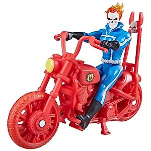 Marvel Legends Series Retro 375 Collection Ghost Rider 3.75-Inch Collectible Action Figures, Toys for Ages 4 and Up, Includes Vehicle