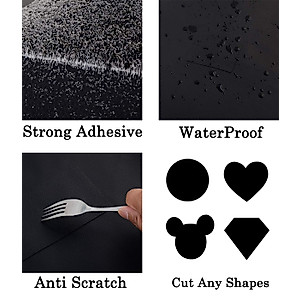 Leather Repair Patch for Couches 17X55inch Large Self-Adhesive refinisher cuttable reupholster Tape Patches kit for Couch Car Seats Furniture Sofa Vinyl Chairs Shoes Fabric Fix(Black, 17x55 inch)