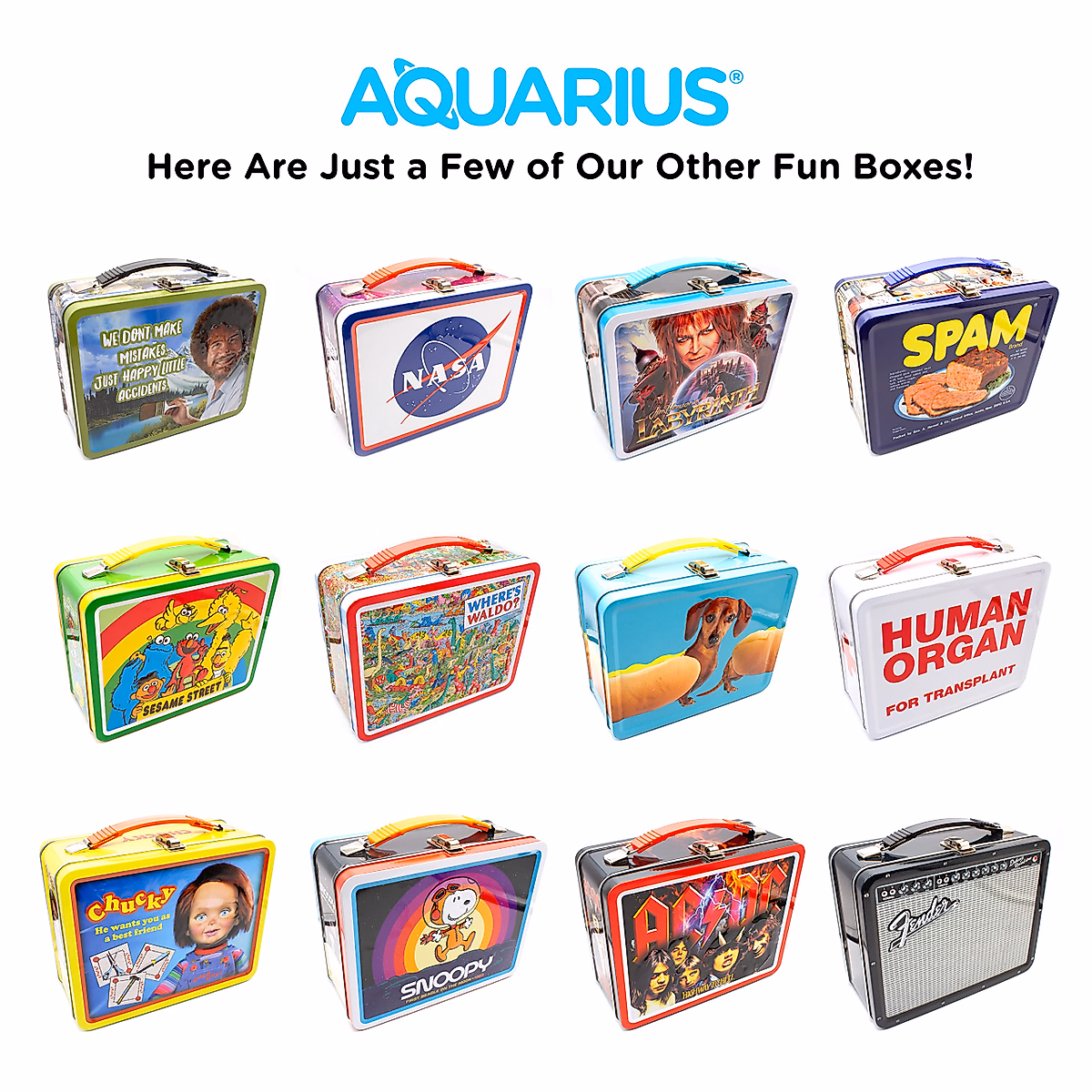 AQUARIUS E.T. Fun Box - Sturdy Tin Storage Box with Plastic Handle & Embossed Front Cover - Officially Licensed E.T. Merchandise & Collectible Gift (48288)
