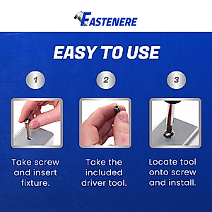 Fastenere Torx Security Machine Screws - 1/4-20 x 1-1/2" (10-Pack) Stainless Steel, Tamper-Resistant, Button Head Screws, Bolt Screw for Higher Level of Safety & Theft Prevention