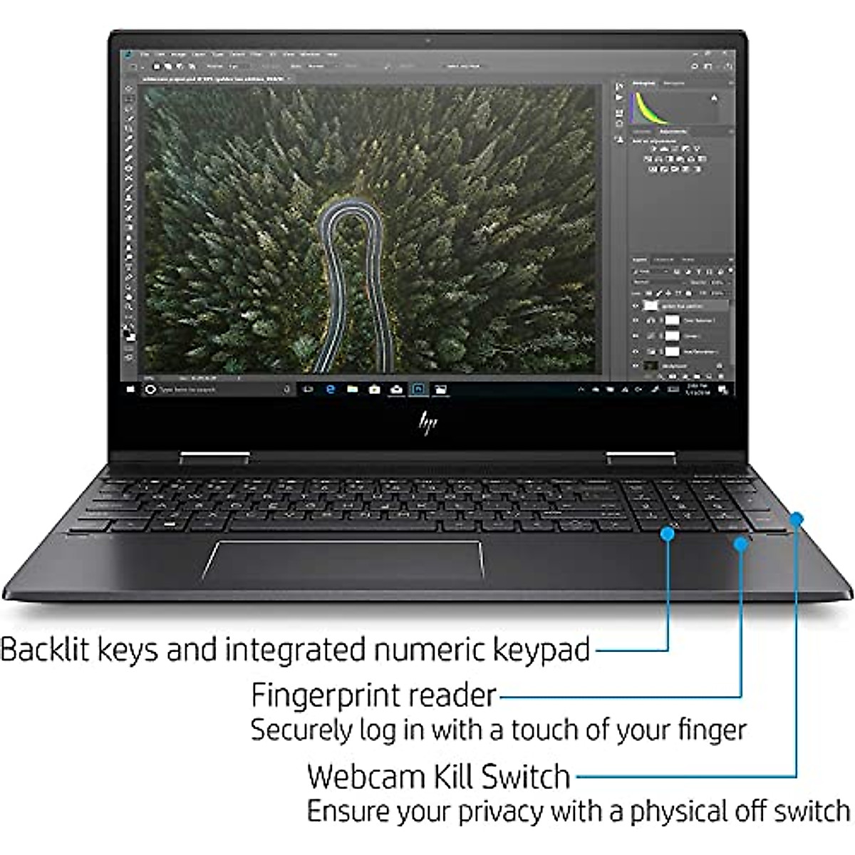 Newest HP Envy x360 2 in 1, 15.6" FHD Touchscreen business laptop, AMD Ryzen 5 5500U 6 cores (up to 4GHz Beat i7-7500U), 16GB RAM, 512GB PCIe SSD, Backlit-KB, FP Reader, Win11H, with 32GB USB Card