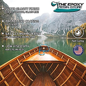 Boat Coating, Repairs, Construction, UV Stable Excellent Non Yellowing for High Performance Coatings, 2 Part epoxy kit, Excellent Table Top, Countertops