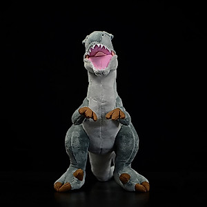 Velociraptor Dinosaur Plush Toy - Gray 17” Dinosaur Tyrannosaurus Stuffed Animal Plushie, Figurines Dinosauria Tyrannosaurus Stuffed Toys Soft, Gifts Collectible for Kids (Velociraptor)
