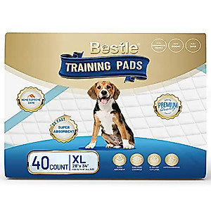 BESTLE Extra Large Pet Training and Puppy Pads Pee Pads for Dogs 28"x34" -40 Count Super Absorbent & Leak-Proof