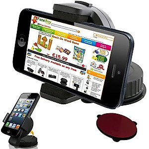 Leegoal(TM) UniSuction 360 In-Car Windscreen Suction Holder Mount for Apple iPhone 3G, 3GS, 4, 4S / iPod Touch 2G, 3G, 4G