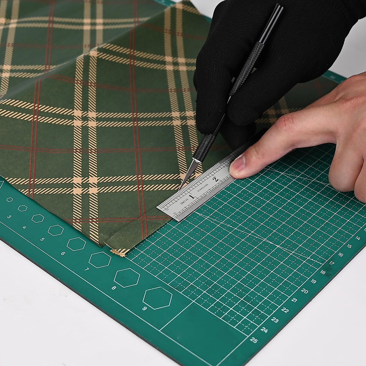 EHDIS Exacto Precision Hobby Knife Set Craft Knife Kit 9mm Utility Knife with Extra Blades Steel Ruler for Art, Working-Stencil, Scoring, Scrapbooking, Architecture Modeling, Crafting, Precision Knife