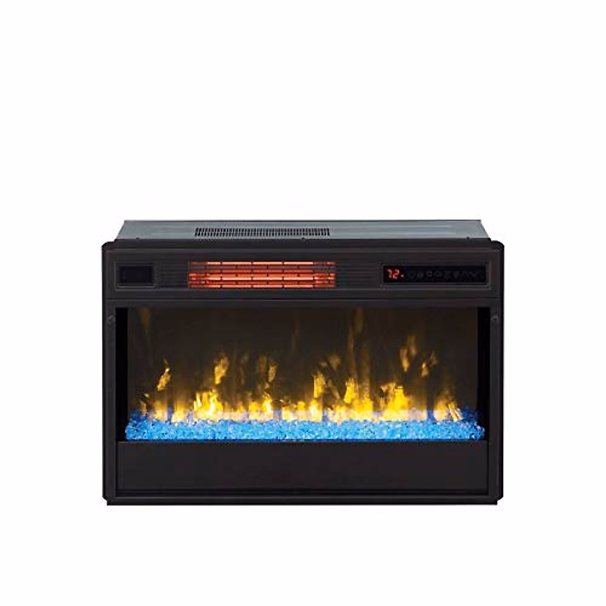 ClassicFlame 26" 3D SpectraFire Plus Infrared Fireplace Insert with Glass - Black, 26II342FGT