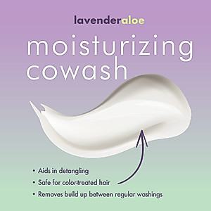 EDEN BodyWorks Lavender Aloe Hydrating Cowash Cleansing Conditioner for Curly Hair, Kinky & Wavy - Remove Buildup & Residue Between Shampooing - 12 oz Jar